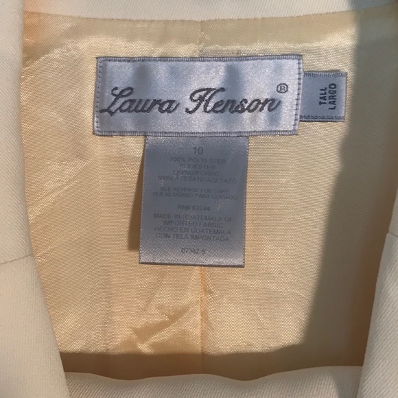 laura henson | Skirts | Laura Henson Womens Yellow 2 Piece Skirt Suit ...